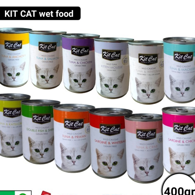 Jual Makanan Kucing KIT CAT Kaleng 400gr makanan basah KIT CAT wet food ...