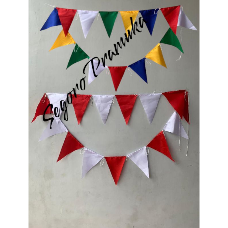 Jual Bendera Flag Merah Putih Warna Warni Segi Tiga/ Bendera Merah ...