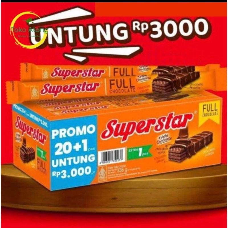 Jual 1 box superstar wafer coklat isi 20s | Shopee Indonesia