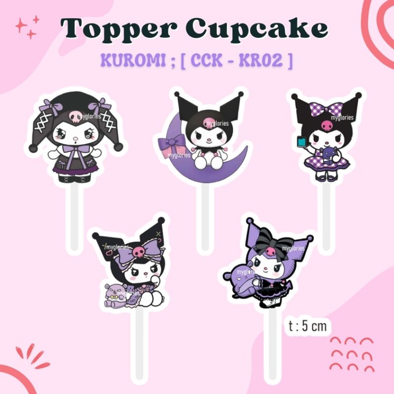 Jual Hiasan Kue Cupcake Karakter Sanrio Kuromi Melody Dekorasi Baking ...