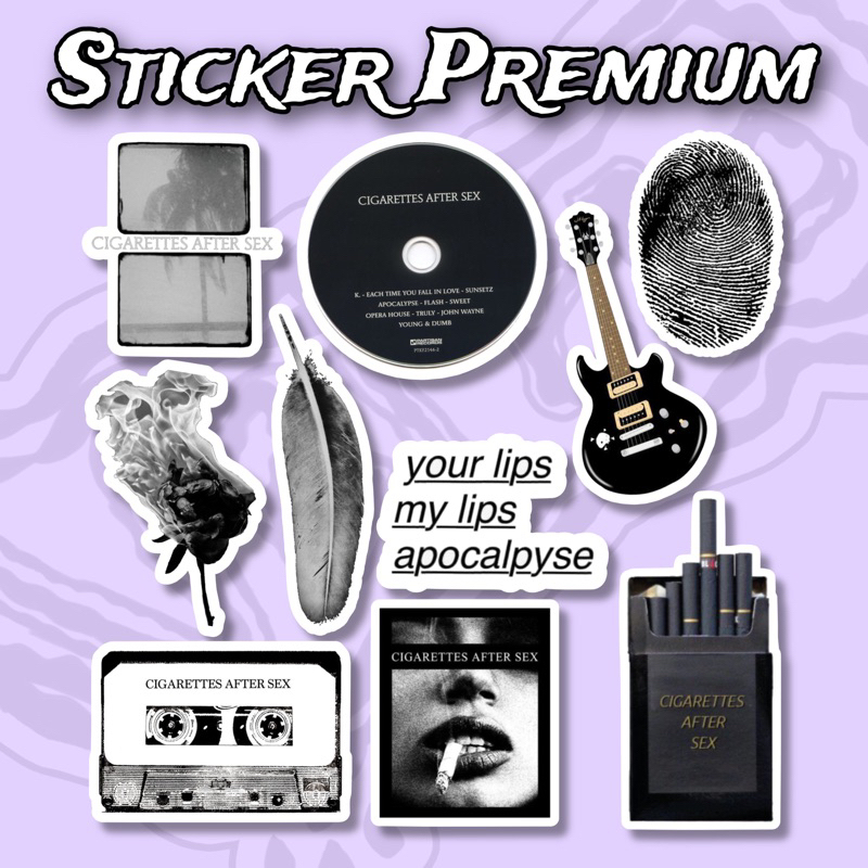 Jual Sticker CAS Band Black and White pack isi 10 pcs vinyl waterproof ...