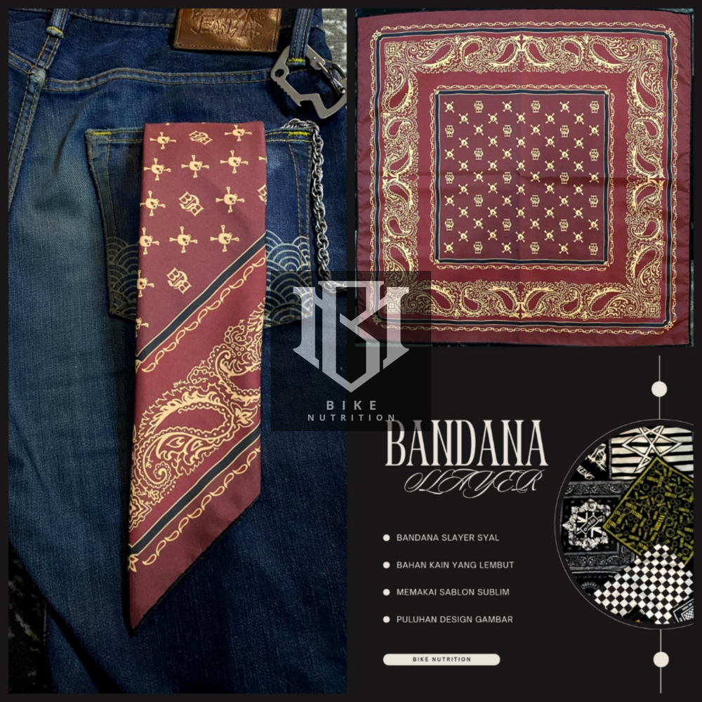 Jual SLAYER BANDANA SCARF SAL SYAL PAISLEY MASKER DEBU BANDANA BUFF ...