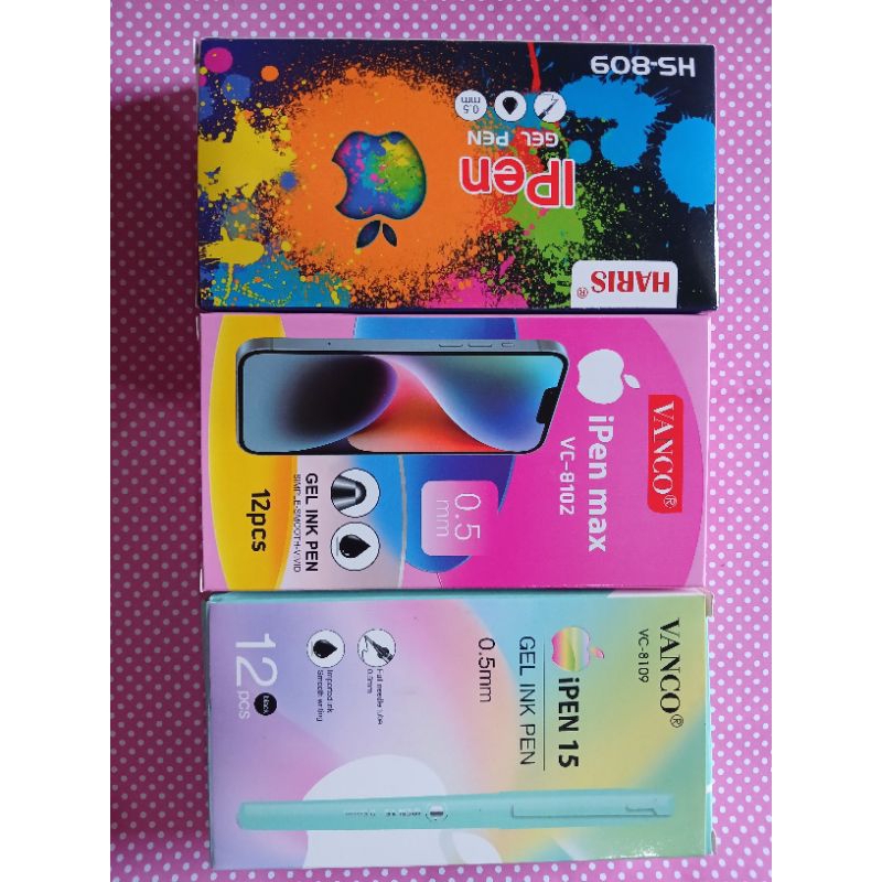 Jual (12 pcs) pen jel Ipen/pen jel basah/I pen x/vanco/eselon/stark/pen ...
