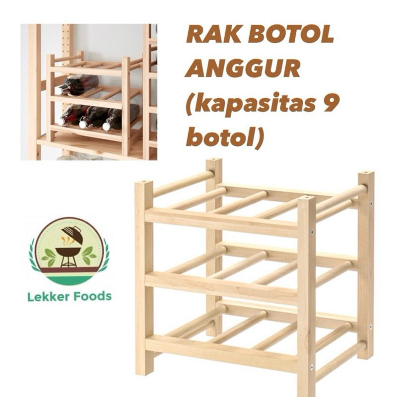 Jual Rak Botol Anggur Wine Hutten (kapasitas 9 botol) | Shopee Indonesia