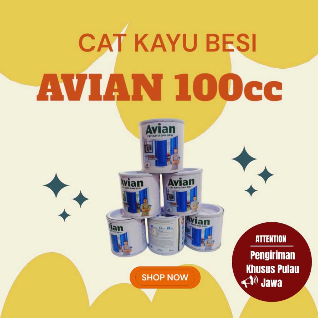 Jual Cat Minyak Avian 100cc / Cat Besi Avian 100 ml /Cat Kayu Avian 100 ...