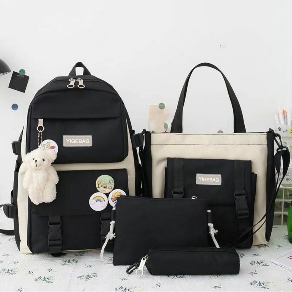 Jual JK 989 TAS RANSEL SEKOLAH 4IN1 MULTIFUNGSI DAPAT GANTUNGAN ...