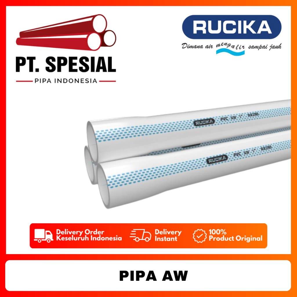 Jual Pipa PVC AW Standard Rucika 3/4" Pipa PVC Rucika - 08 | Shopee ...
