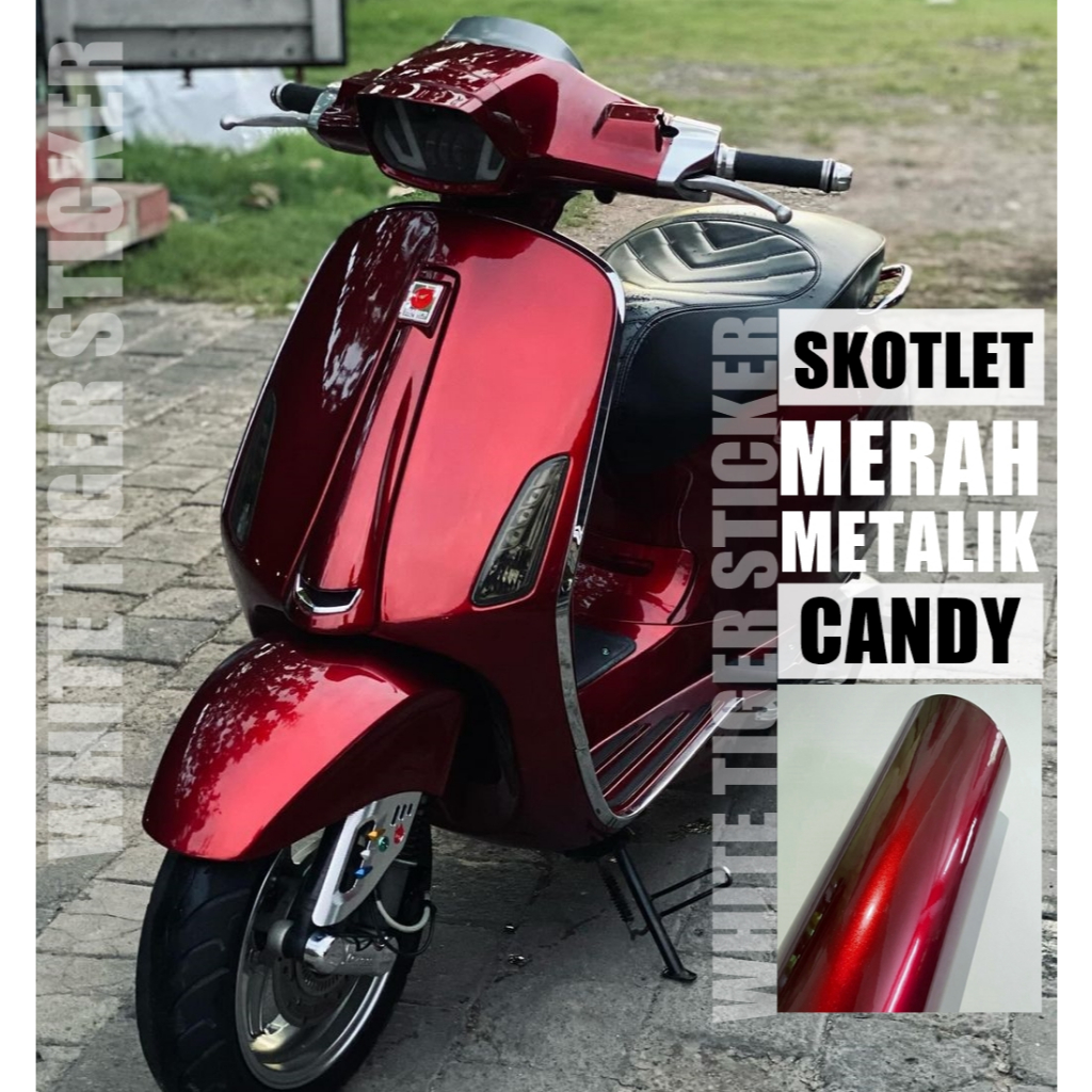 Jual SKOTLET STIKER MOTOR MERAH CANDY SCOTLITE RED CANDY SKOTLET MERAH ...