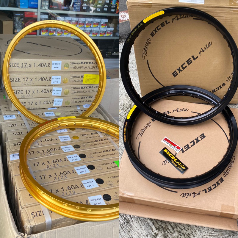 Jual Velg Excel Asia ring 17 velg takasago excel asia rim warna hitam ...