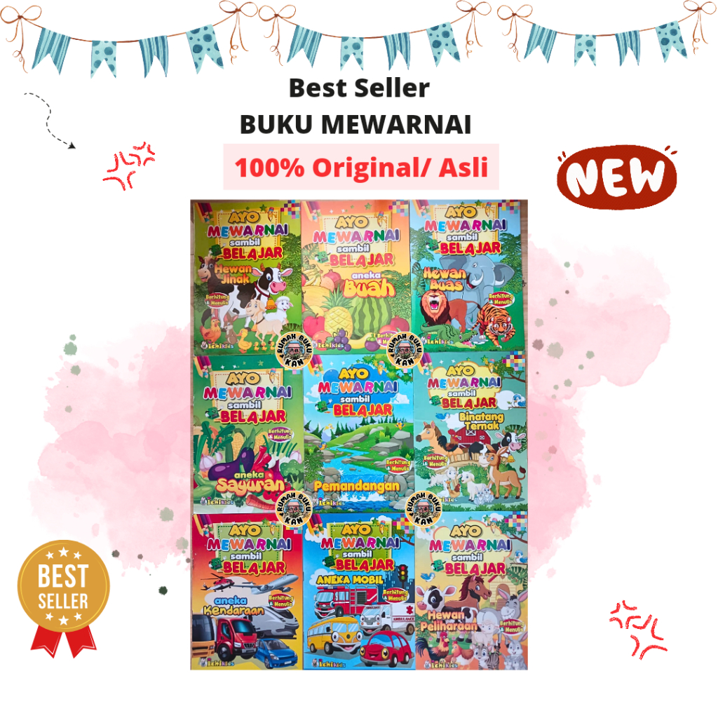 Jual BUKU AYO MEWARNAI SAMBIL BELAJAR Buku Mewarnai Anak murah berkualitas | Shopee Indonesia