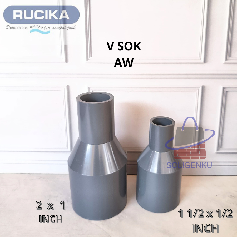 Jual V Sok 1 1/2" x 1/2" inch RUCIKA / Reducer Sok AW Verlop Sock vlok ...
