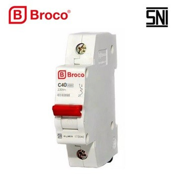 Jual BROCO MCB 1P 40A 17340C SNI Original 1 Phase 40 Ampere | Shopee Indonesia