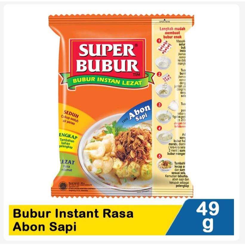 Jual Super Bubur Instant Bergizi Abon Sapi / Ayam 45 gr | Shopee Indonesia
