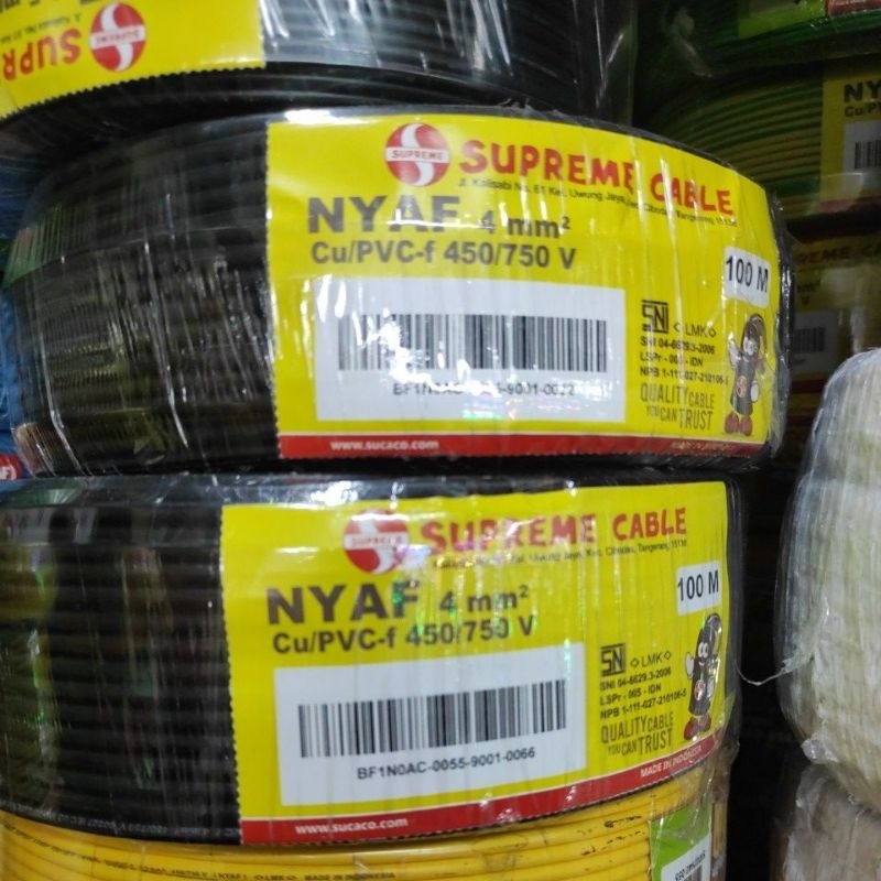 Jual KABEL NYAF 4MM 4 mm SUPREME METERAN ECERAN POTONGAN SERABUT 1X4MM 1X4 MM | Shopee Indonesia