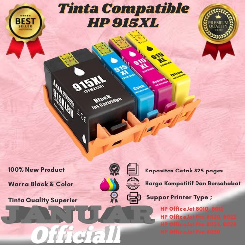 Jual Catridge Tinta Compatible HP 915XL 915XL 1 Paket For HP OfficeJet ...