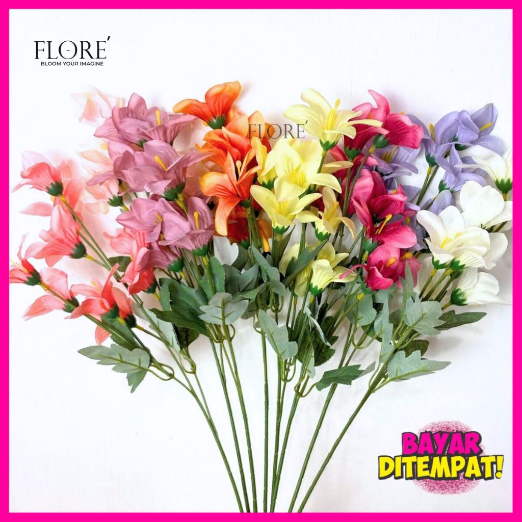 Jual Bunga Lily Artificial Tangkai Panjang 60cm/Bunga Lily Hias ...