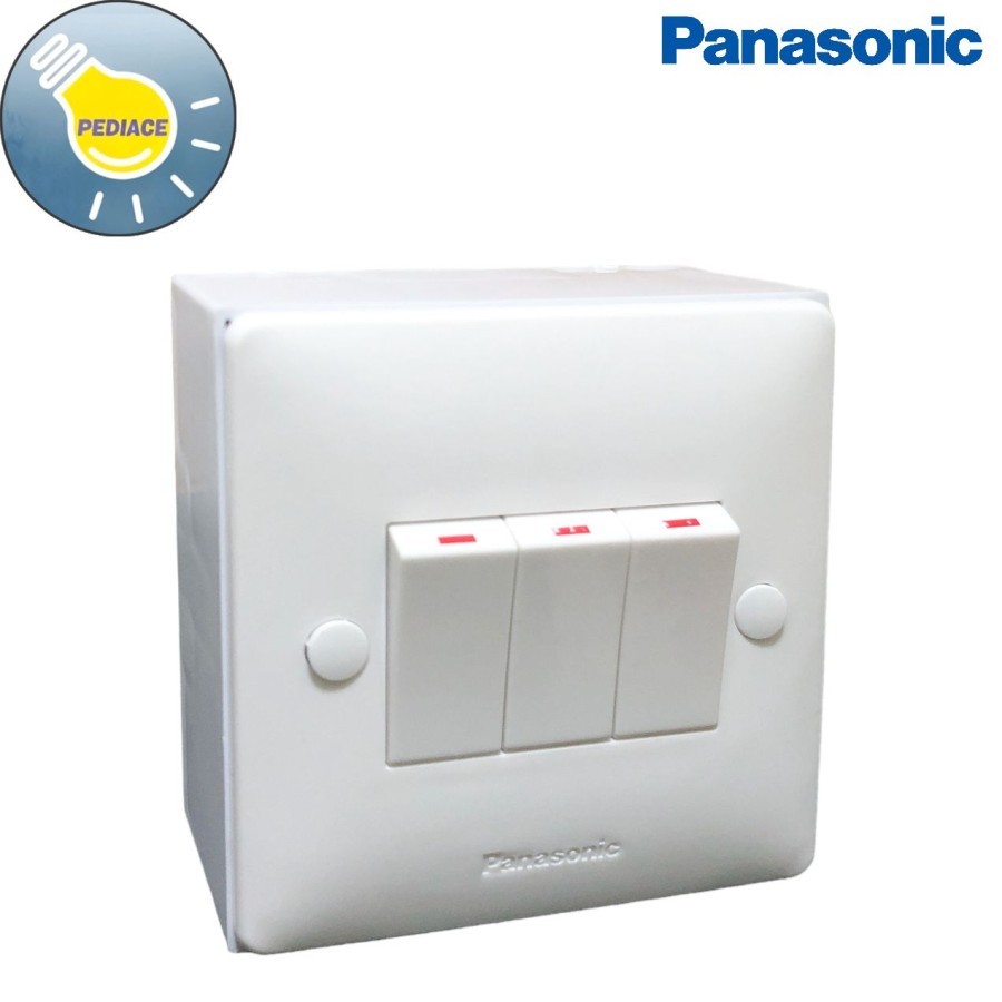Jual Saklar Triple Tempel Outbow Panasonic 10AX 250V Acrosea | Shopee ...
