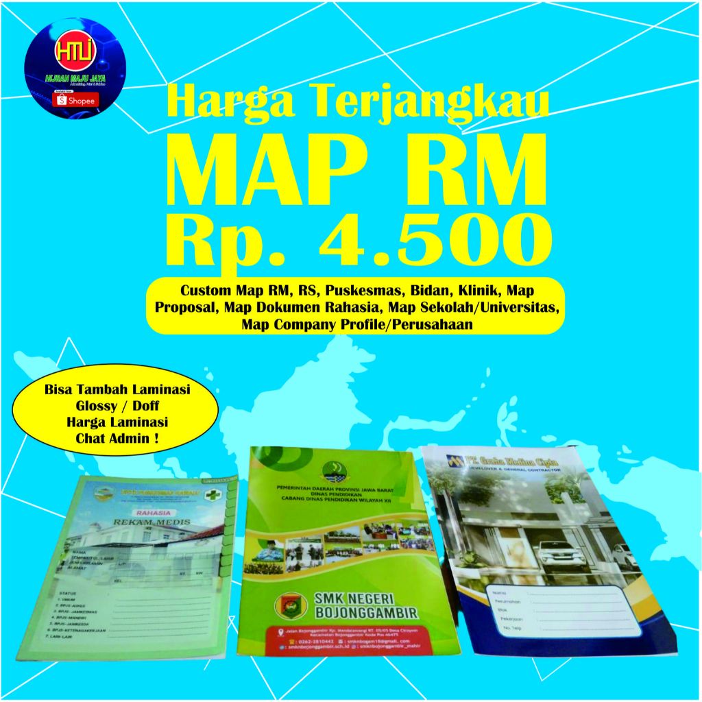 Jual MAP FOLDER F4,Custom Map RM, RS, Puskesmas, Bidan, Klinik, Map ...
