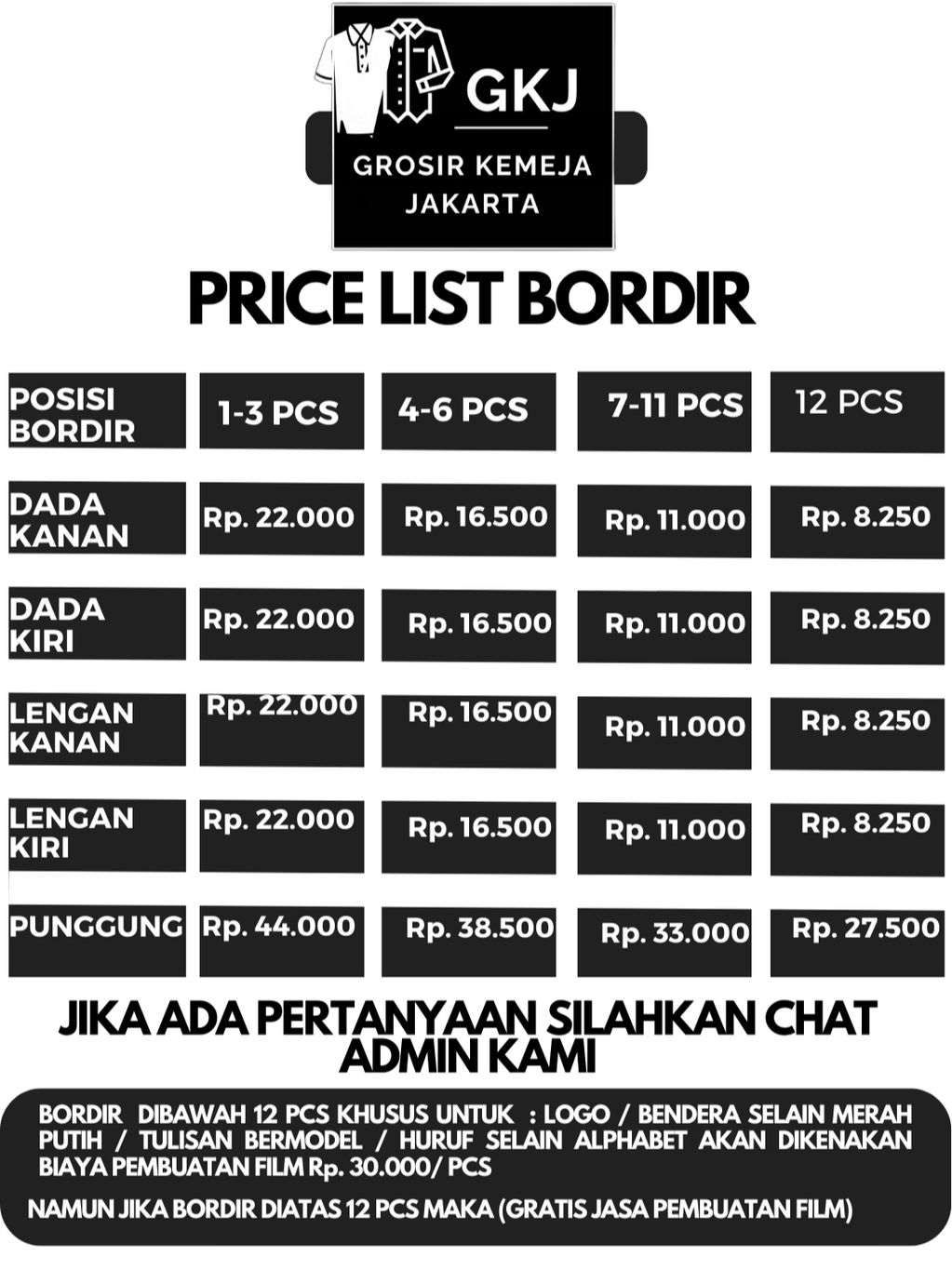 Jual Bordir Custom Nama Logo Emblem Patch Tempel bisa Timbul 3D ...