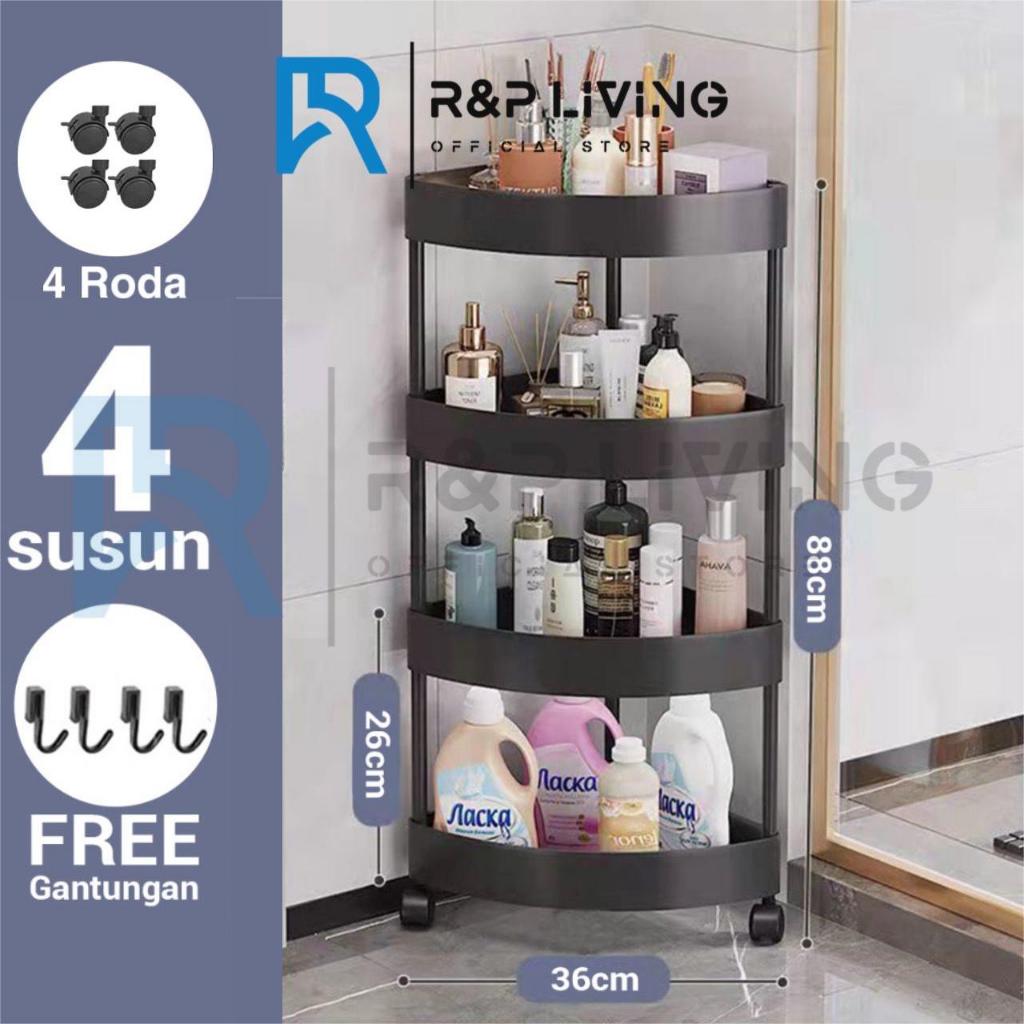 Jual R&P [READY] Rak susun serbaguna 4 tingkat dengan roda | Shopee ...