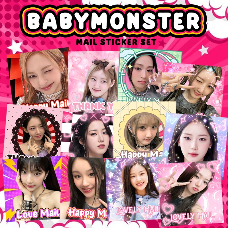 Jual 𝗕𝗔𝗕𝗬𝗠𝗢𝗡𝗦𝗧𝗘𝗥 BAEMON KPOP Girl Group Mail Sticker Set | Shopee Indonesia