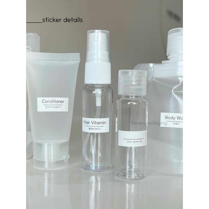 Jual STICKER LABEL BOTOL TRAVEL WATERPROOF MINIMALIST JAPANDI Untuk ...