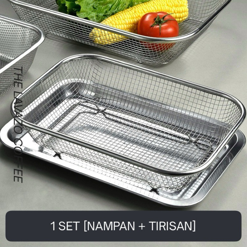 Jual Nampan Tirisan Minyak Goreng | Stainless Steel Cooling Rack Tray ...