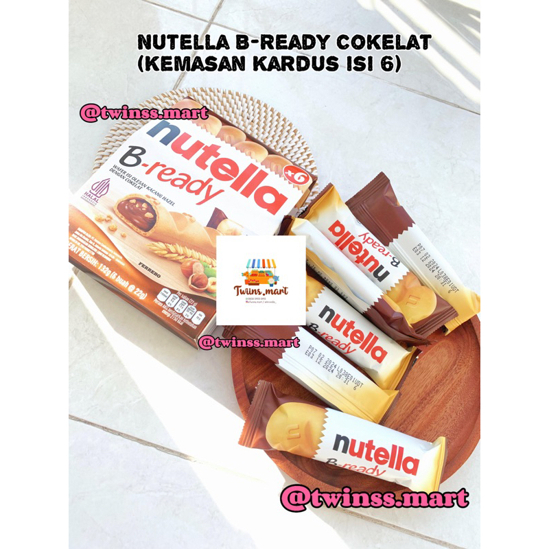 Jual Nutella B-Ready // Wafer Cokelat Hazelnut (Harga per Kardus) PAKET ...