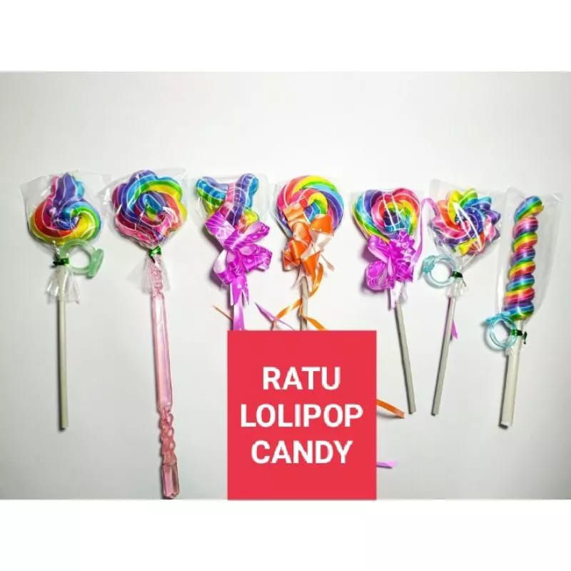 Jual PERMEN LOLIPOP KARAKTER PELANGI/RAINBOW UKURAN 4 CM SATU PACK ISI ...
