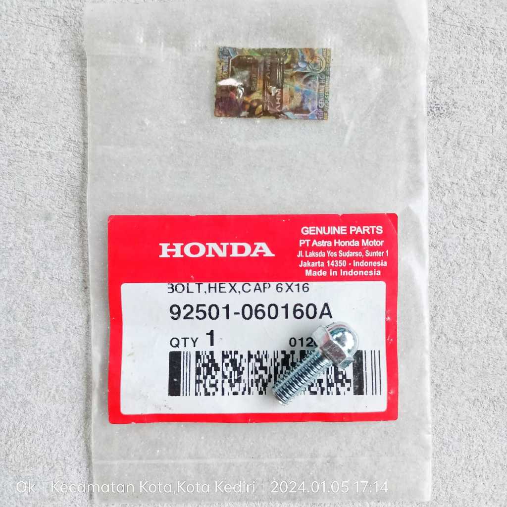 Jual Bolt Hex Cap 6X16 - Baut Footstep-Pustep-Postep Honda CB150-R CBR ...