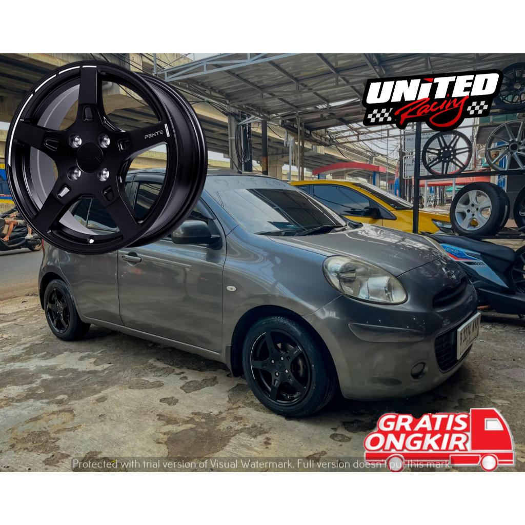 Jual VELG MOBIL NISSAN MARCH MIRAGE BRIO AGYA R15 HSR PENTE PALANG 5 ...