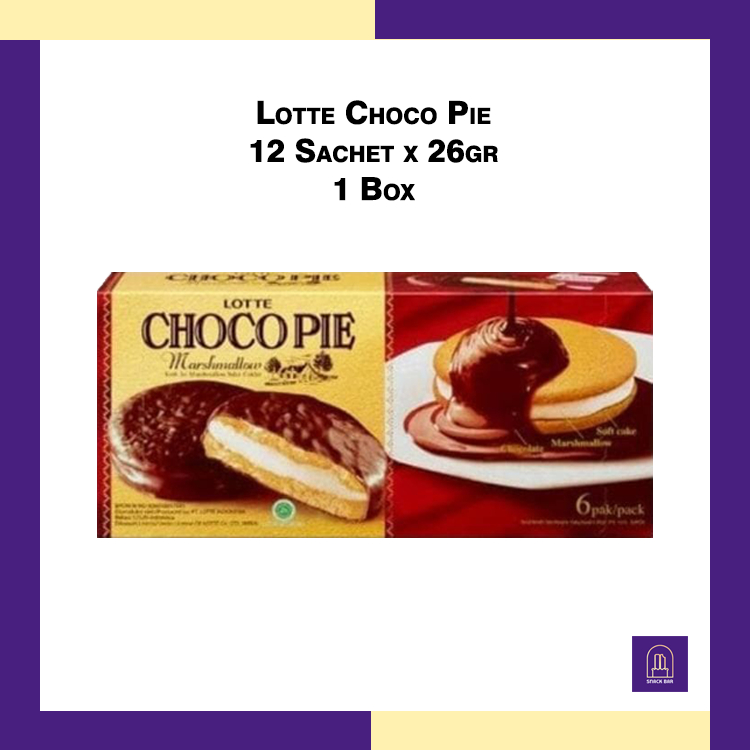 Jual Lotte Choco Pie 12 Sachet x 26gr - Lotte Choco Pie 1 Box | Shopee ...