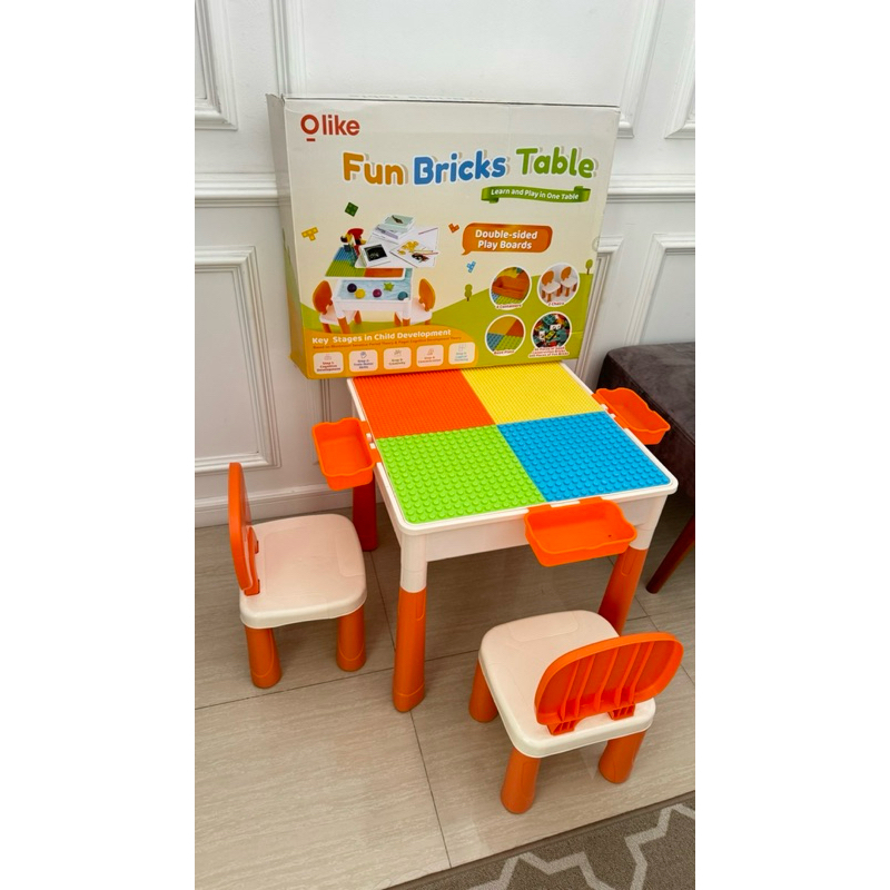 Jual Preloved Olike Fun Brick Table / Prelove Meja belajar meja lego ...