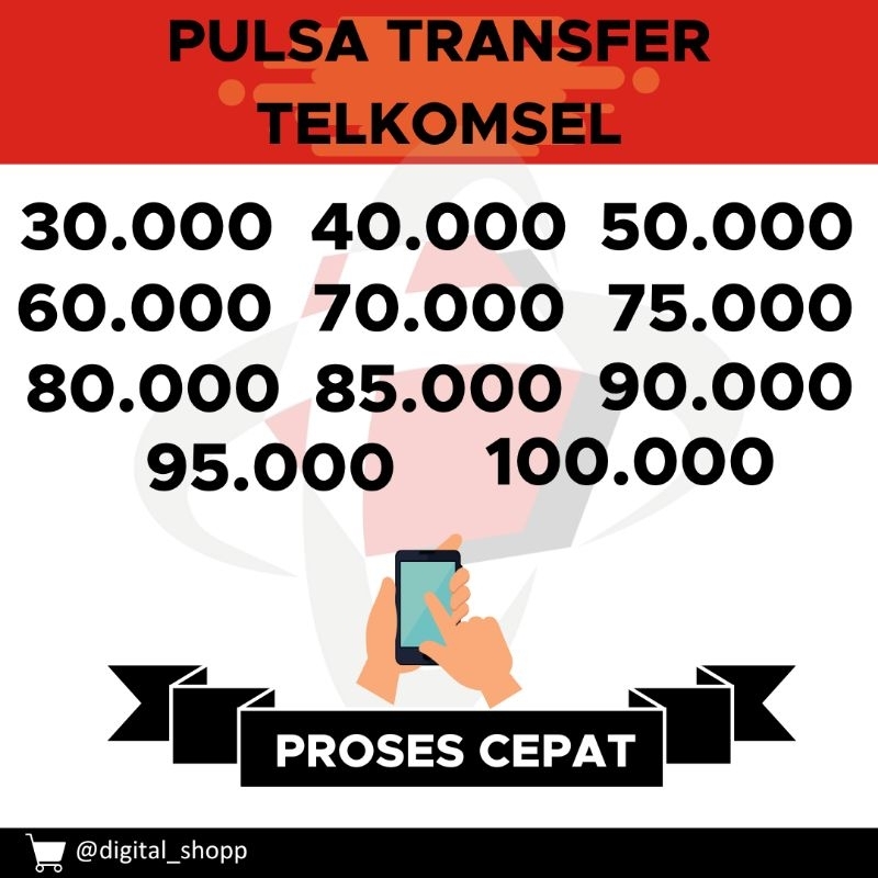 Jual Pulsa Transfer Telkomsel Murah 30k 35k 40k 45k 50k 60k 70k 80k 90k 100k Simpati As dan Loop ...