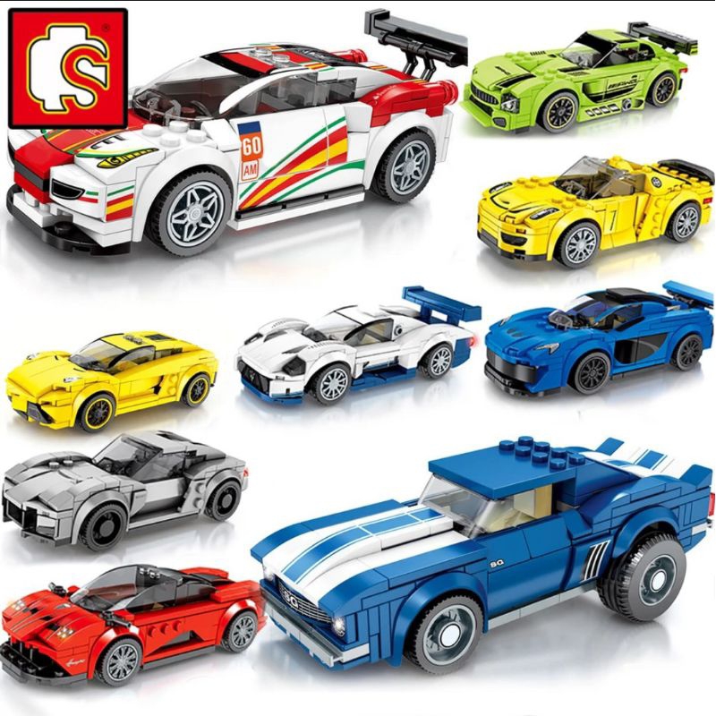 Jual Sembo Blocks City Speed Champions f1 sets Race Racing Building ...