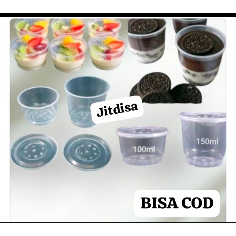 Jual Thinwall Cup Pudding 100ml 150ml Merpati Per Pack Tempat Selai ...