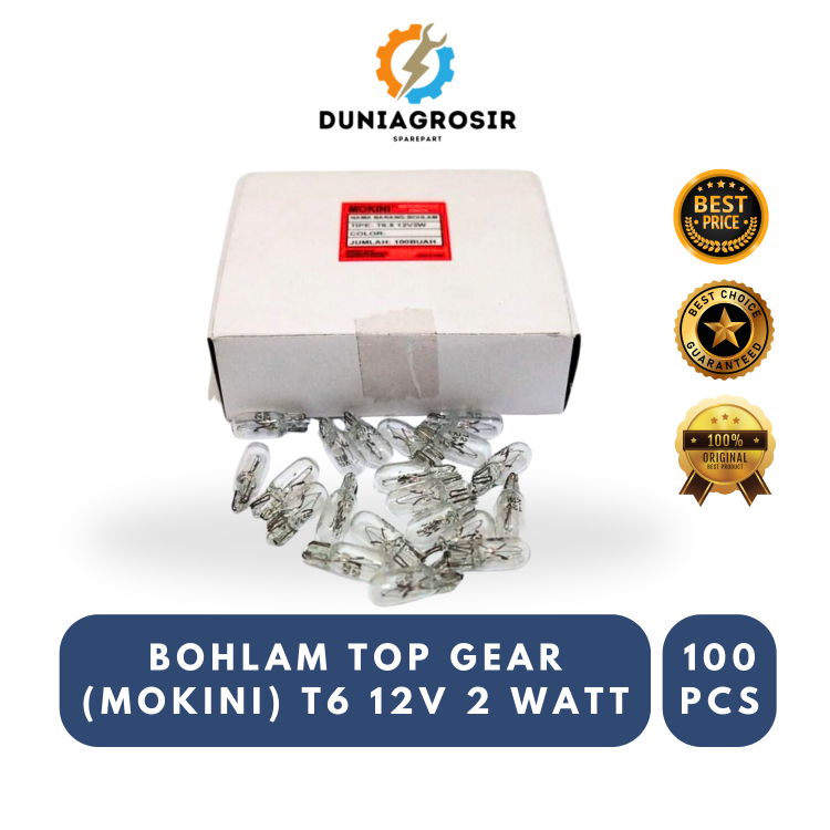 Jual 100 PCS BOHLAM TOP GEAR (MOKINI) T6 12V 2 WATT | Shopee Indonesia