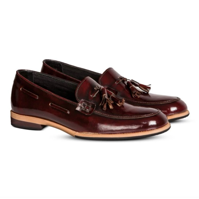 Jual Nappa Milano Gilly Tassel Maroon Shoes Nappa Milano Leather Shoes ...