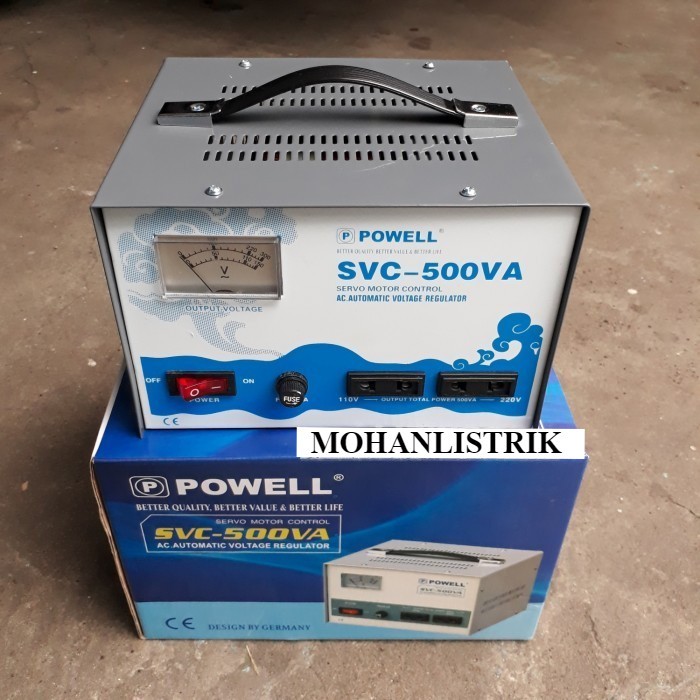 Jual Stabilizer Stavol Powell 500W 500Watt 500 Watt SVC-500VA Mesin ...