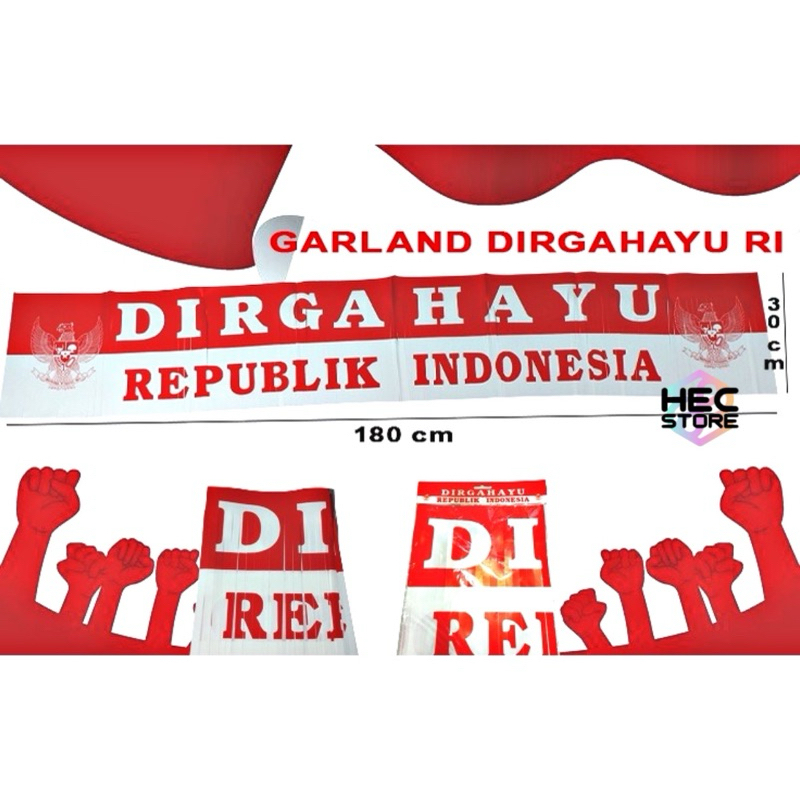 Jual BANNER RUMBAI DIRGAHAYU REPUBLIK INDONESIA | BANNER RUMBAI MERAH ...