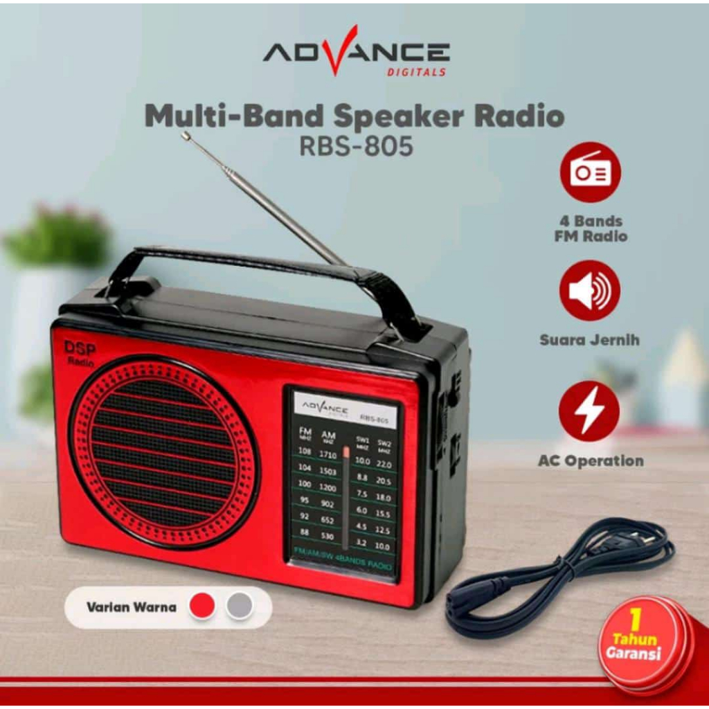 Jual Speaker Advance RBS 805 / Radio Jadul AM/ FM / SW. BT, Memori, USB ...