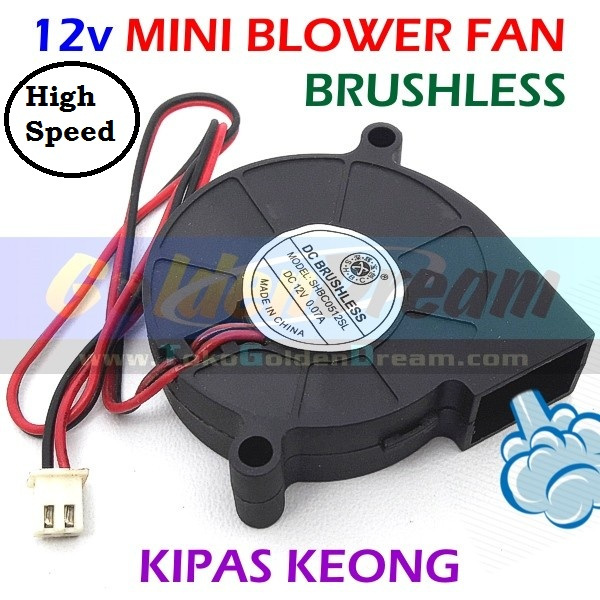 Jual 12v Mini Blower Fan Kipas Keong Brushless DC Angin Cooling Cooler ...
