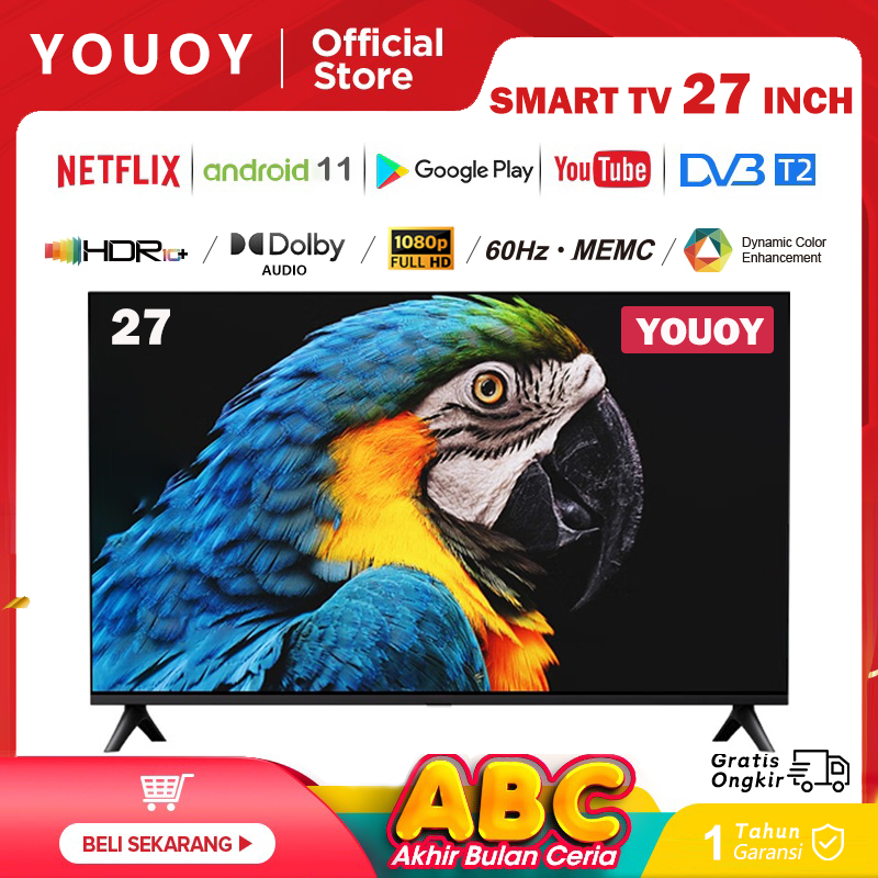 Jual Terkini Smart TV 27 Inch - TV Android OS 12.0 - Panel A+/FHD 2K ...