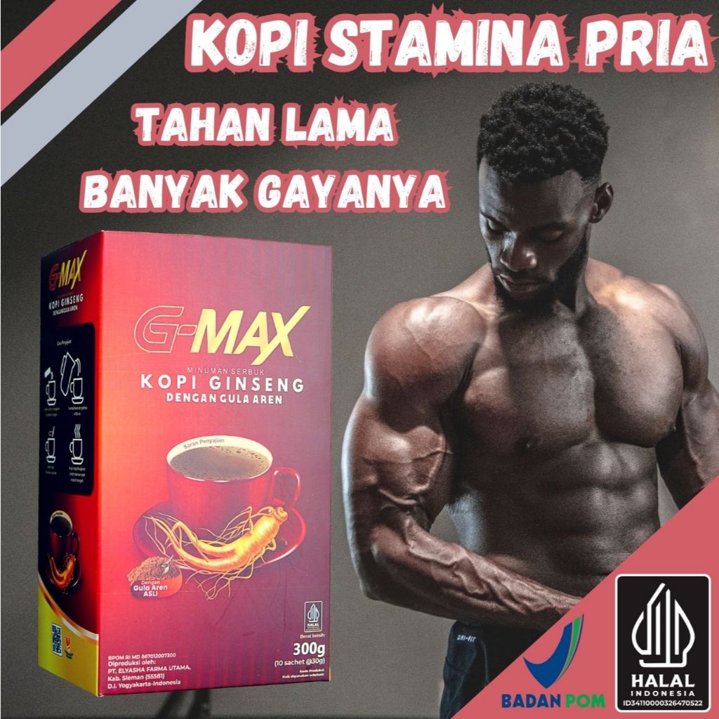 Jual KOPI KUAT PRIA TAHAN LAMA ORIGINAL 100% PENAMBAH STAMINA PRIA G MAX KOPI GINSENG HALAL ...