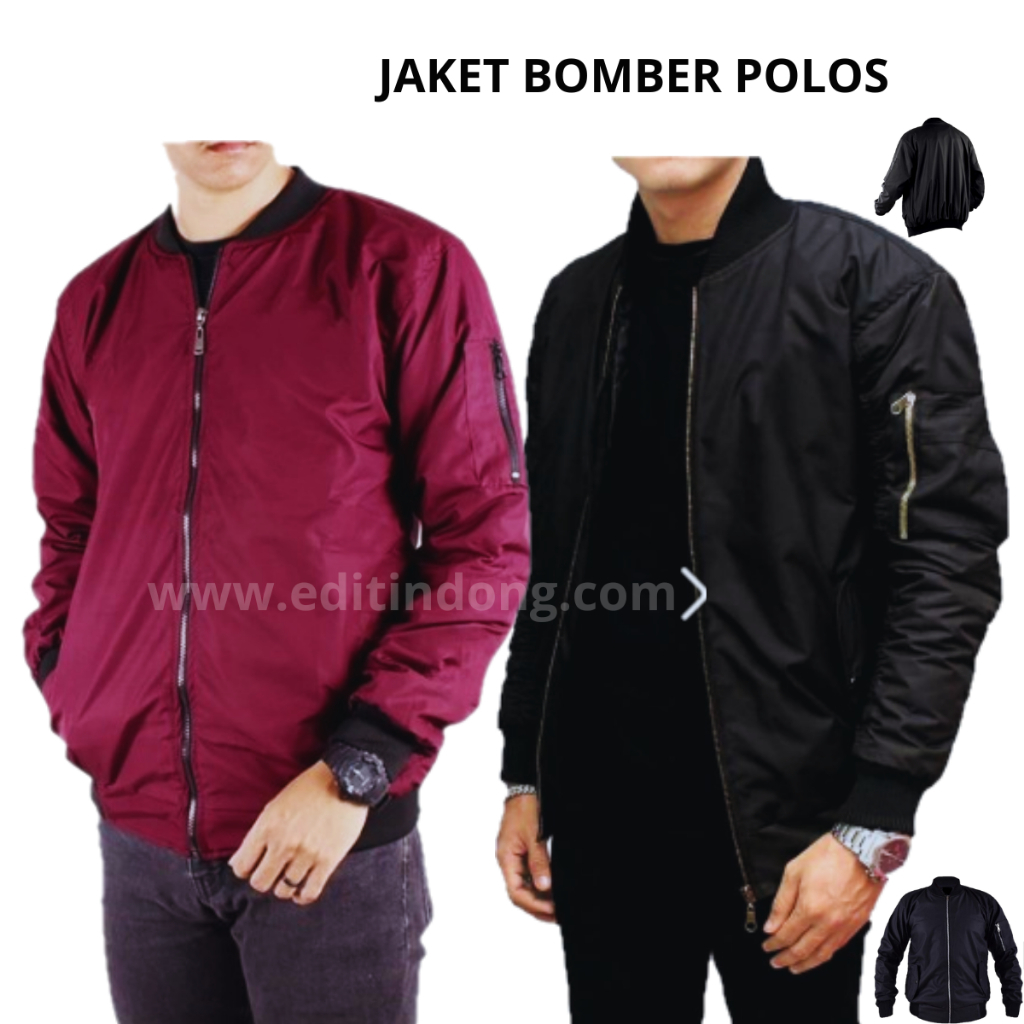 Jual Work Jacket Bomber Basic Polos Unisex | Shopee Indonesia