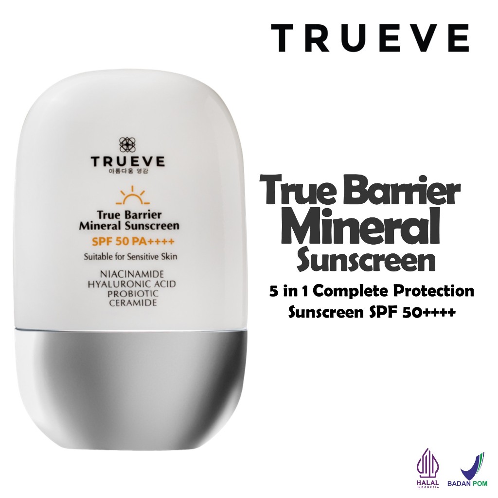 Jual TRUEVE True Barrier Mineral Sunscreen SPF 50+++ 30g | Shopee Indonesia