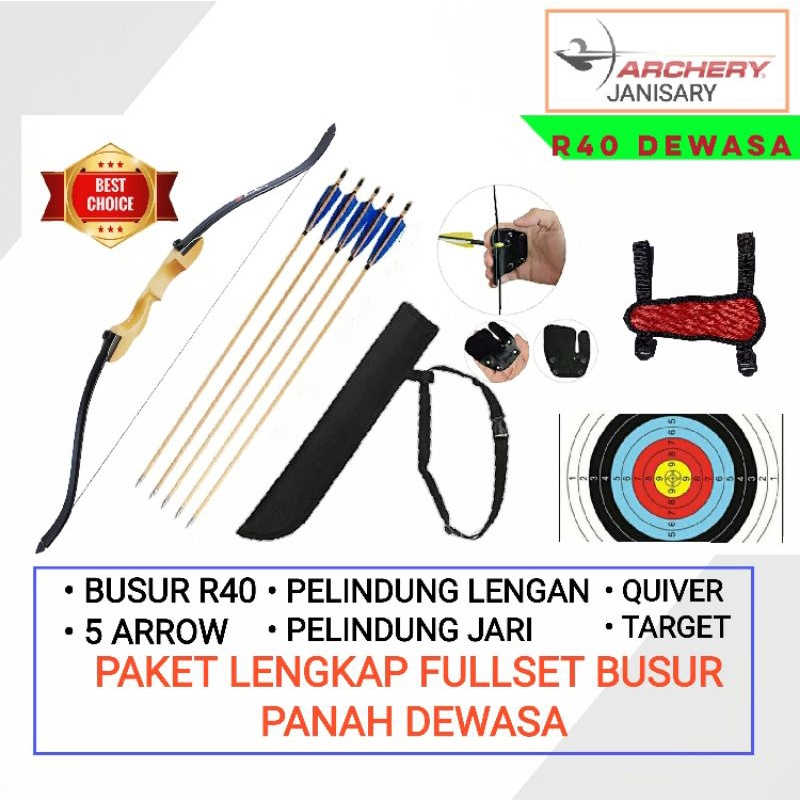 Jual Busur Panah Paket Lengkap Standar Pemula | Shopee Indonesia