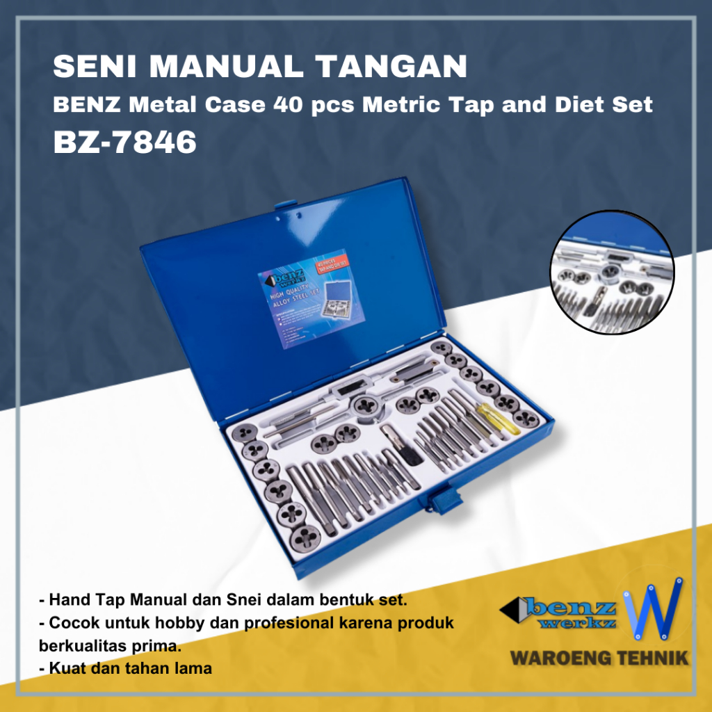 Jual Hand Tap and Diet Set 40 Pcs METRIC / Seni Manual Tangan by BENZ ...