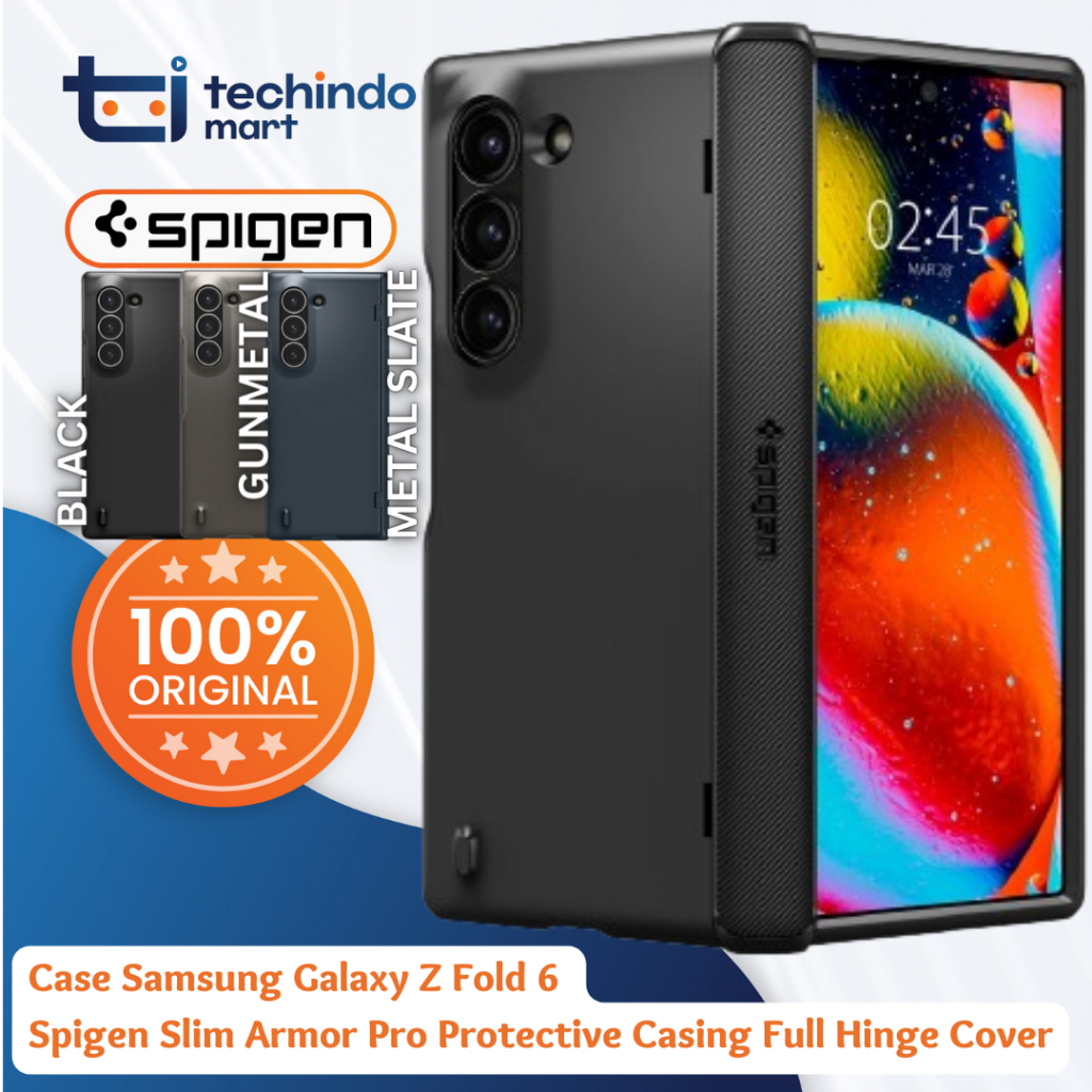 Jual Case Samsung Galaxy Z Fold 6 Spigen Slim Armor Pro Protective Casing Full Hinge Cover ...