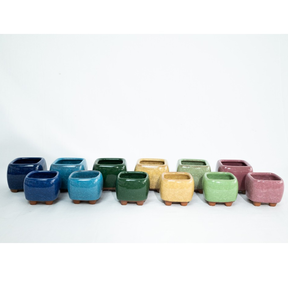 Jual Pot Mini Pot Keramik Pot Tanaman Hias Pot Kotak Tersedia Pilihan ...